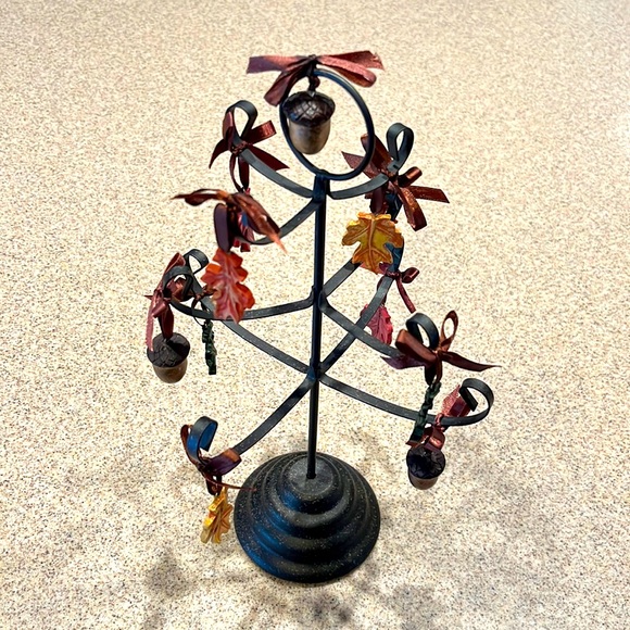 Accents | Black Metal Tree With Acorns And Fall Themed Leaves | Poshmark